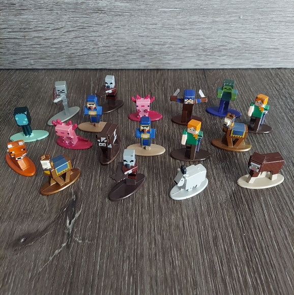 Minecraft | Toys | Minecraft Metal Figures Nanometalfigs Diecast Lot ...